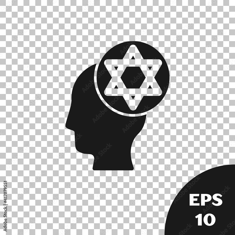 Black Orthodox jewish hat icon isolated on transparent background ...