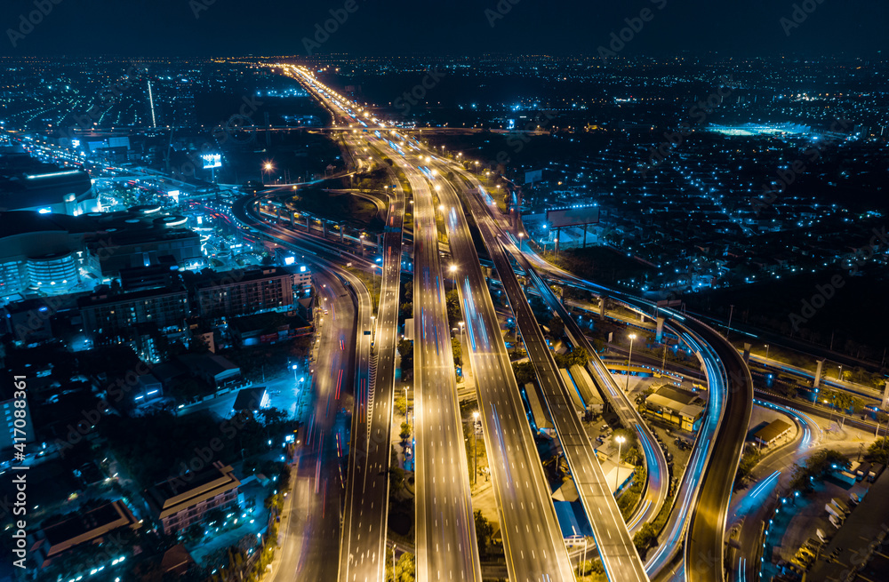 Expressway top view, Road traffic an important infrastructure in ...