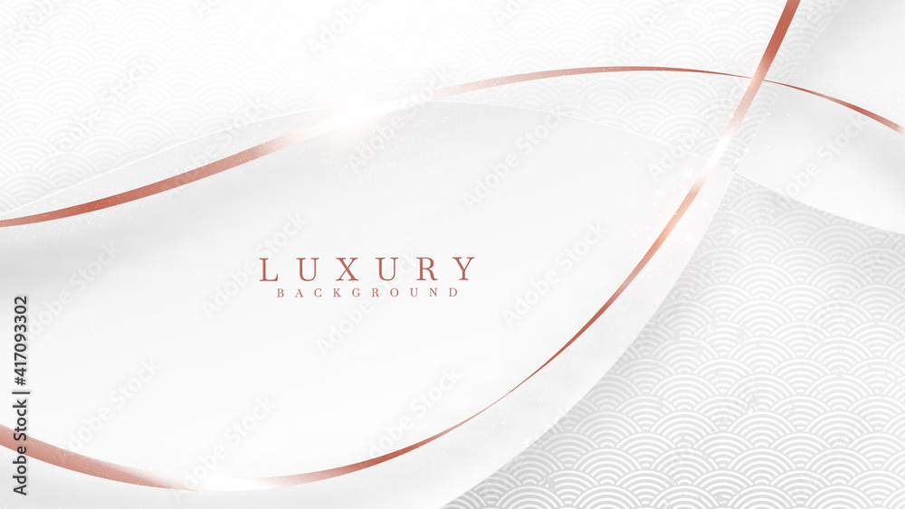 Elegant abstract copper curve line background with shiny elements. rose ...