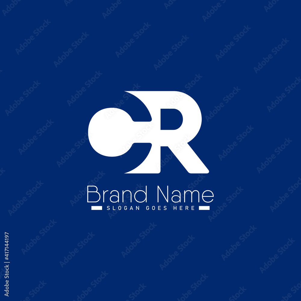CR Initial Letter Logo - Minimal Vector Logo for Initials C and R Stock ...