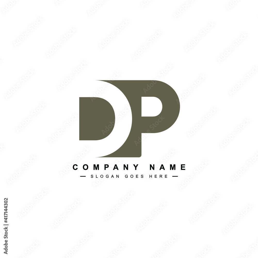 DP Logo - Minimal Vector Logo for Initial Letter D and P Stock Vector ...