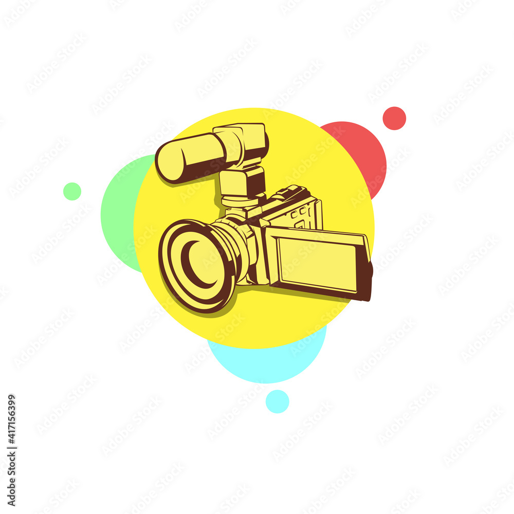 Camera Content Creator Logo Design Vector Stock Vector | Adobe Stock