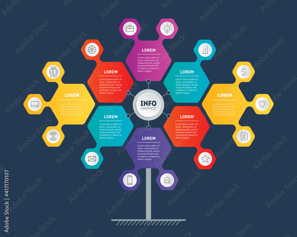 Infographic of technological or education process. Business concept ...