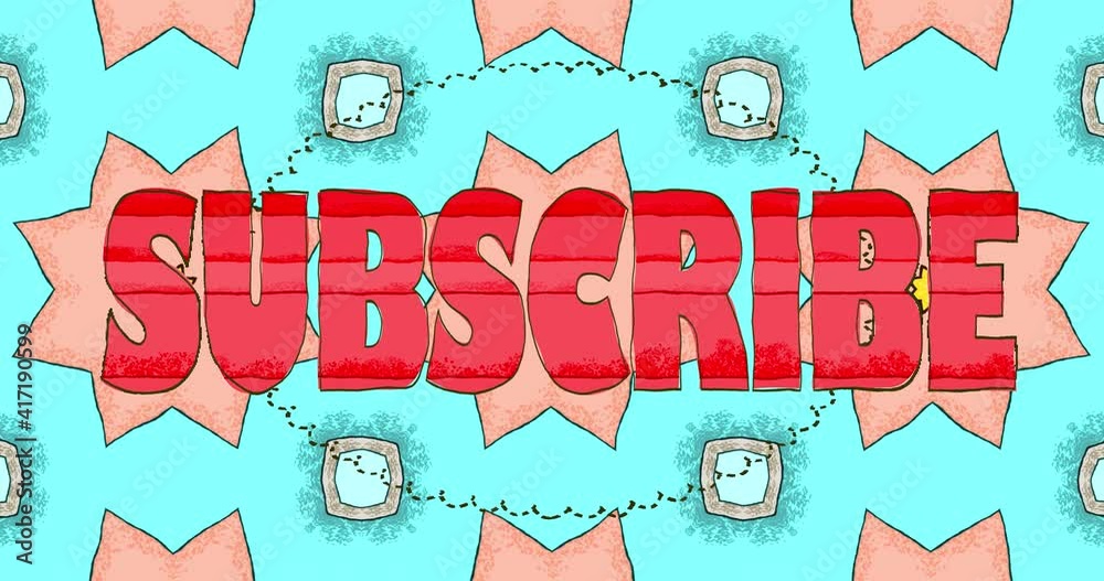 Vidéo Stock An animated background with the inscription SUBSCRIBE ...