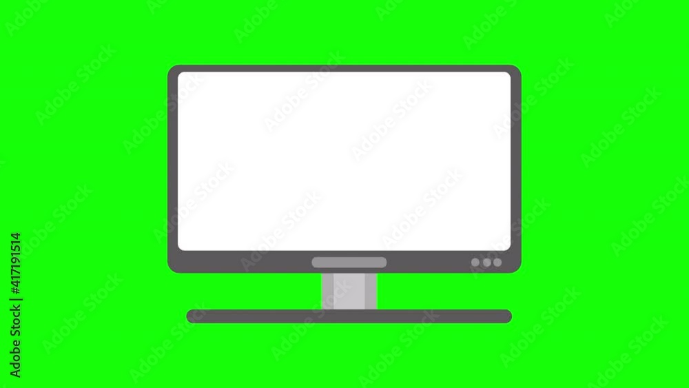 TV animation on a transparent background. Vector animation of the TV ...