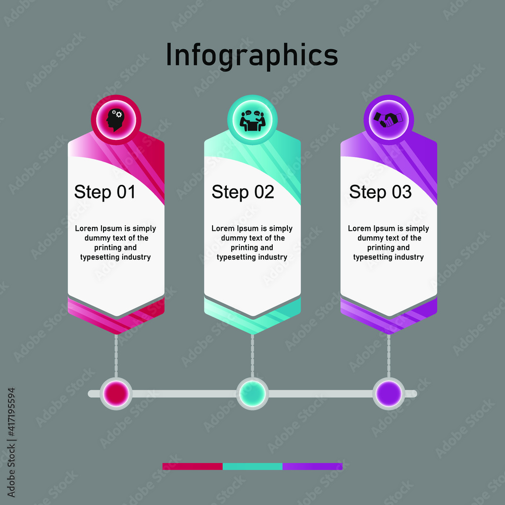 Business data visualization, infographics. The scheme of the process ...