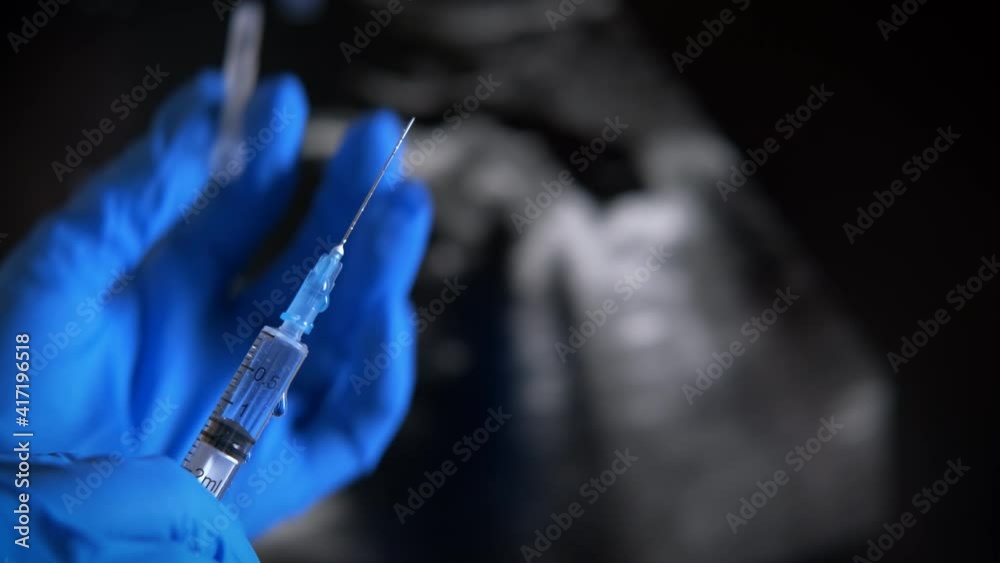 Injections and pregnancy. A view of a medical abortion with an ...