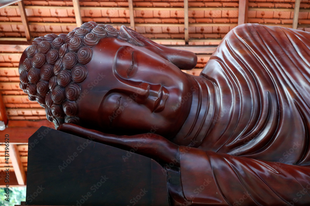 Tinh Quang pagoda. Reclining Buddha statue. After 45 years of teaching ...
