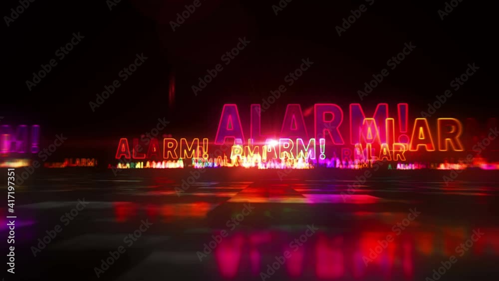 Alarm warning with exclamation symbol, danger, cyber attack and ...