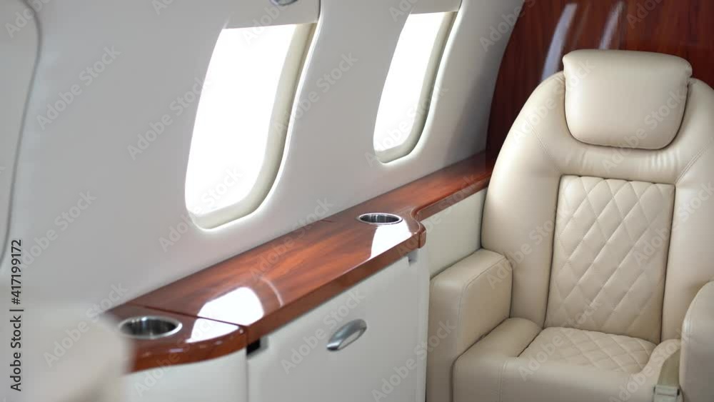 VIP transportation, private jet table. Stock Video | Adobe Stock