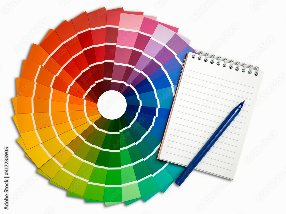 Palette color maps for determining color. Reference book of paint ...