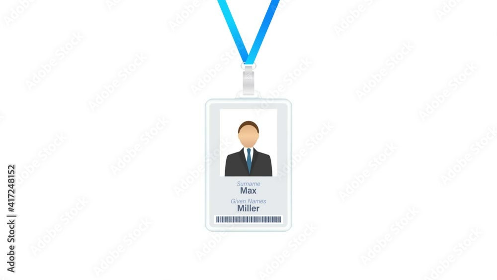 ID Card Design Template, Identification card. Motion design. Stock ...