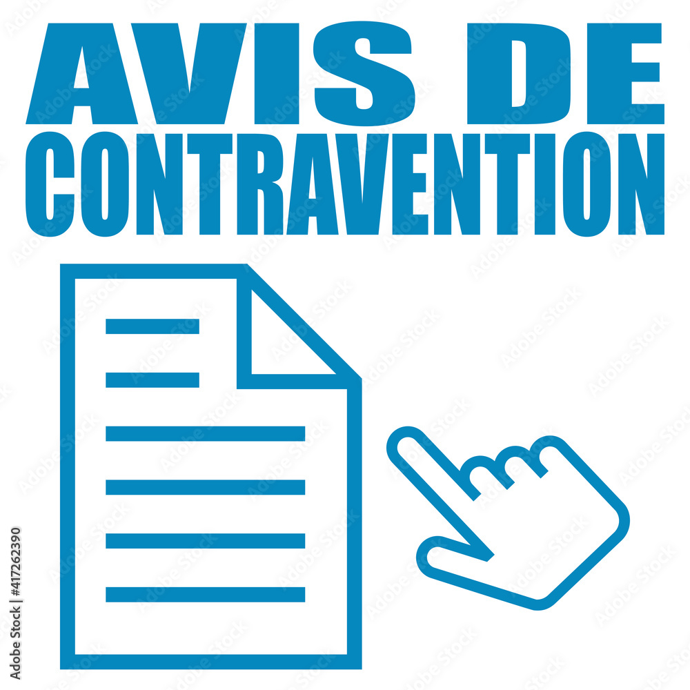 Logo avis de contravention. Stock Vector | Adobe Stock