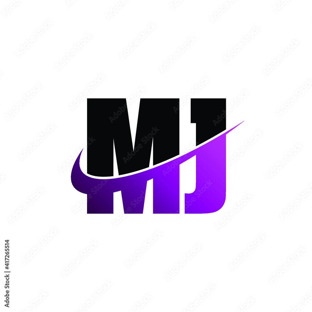 Letter MJ simple logo design vector Stock Vector | Adobe Stock