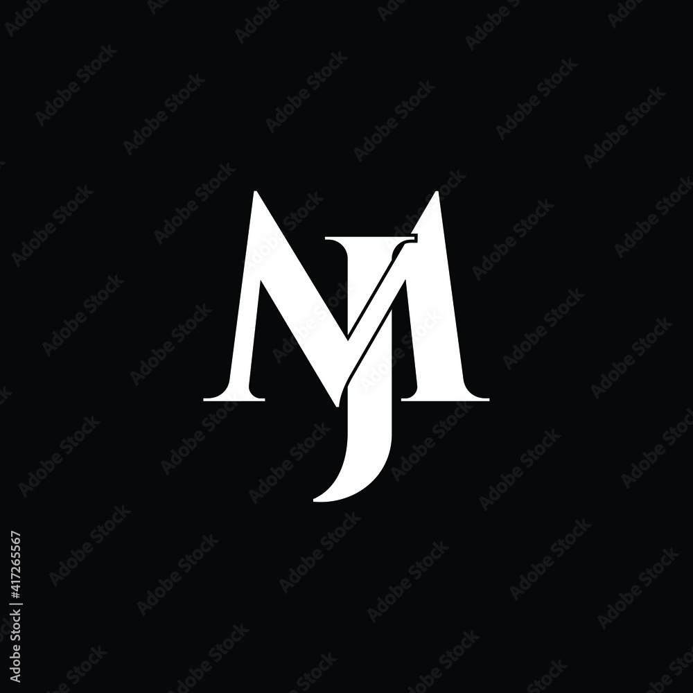 Letter MJ luxury logo design vector Stock Vector | Adobe Stock