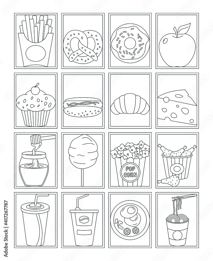 Healthy Food Coloring Pages For Preschool