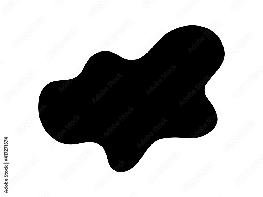 Organic Shape Vector Abstract Irregular Random Blob Isolated On White