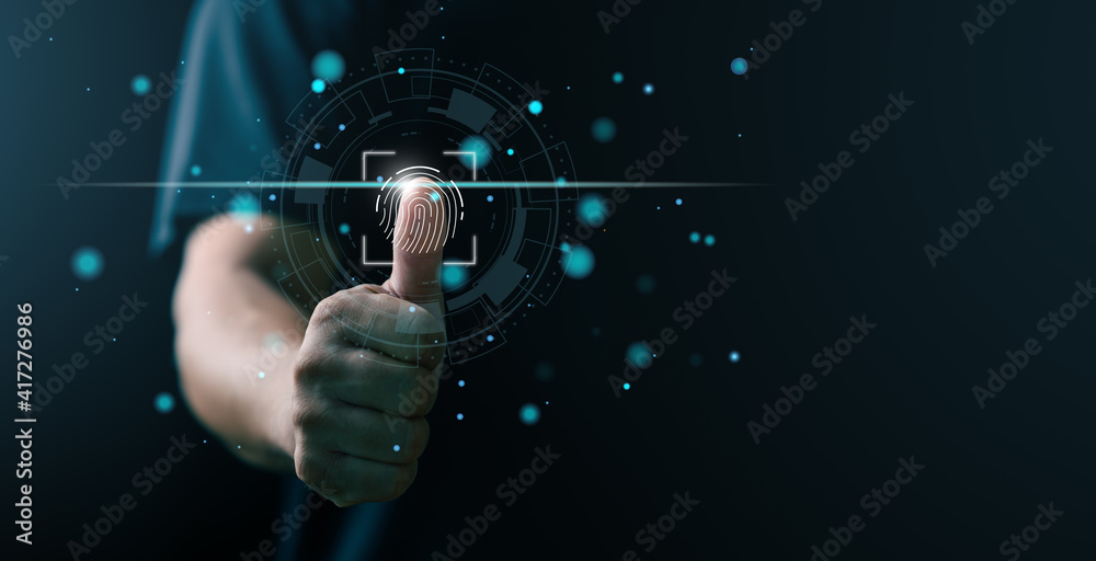 futuristic digital processing of biometric identification fingerprint ...