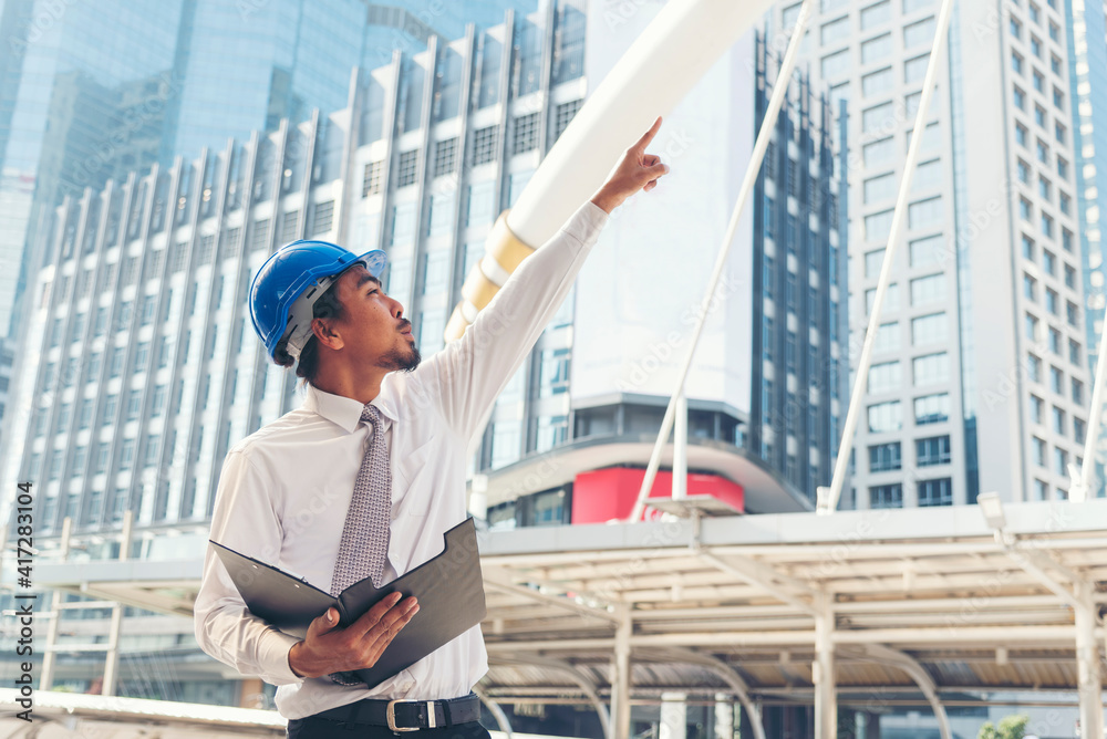 Engineer man hands holding hardhat white work helmet hard hat for Civil ...