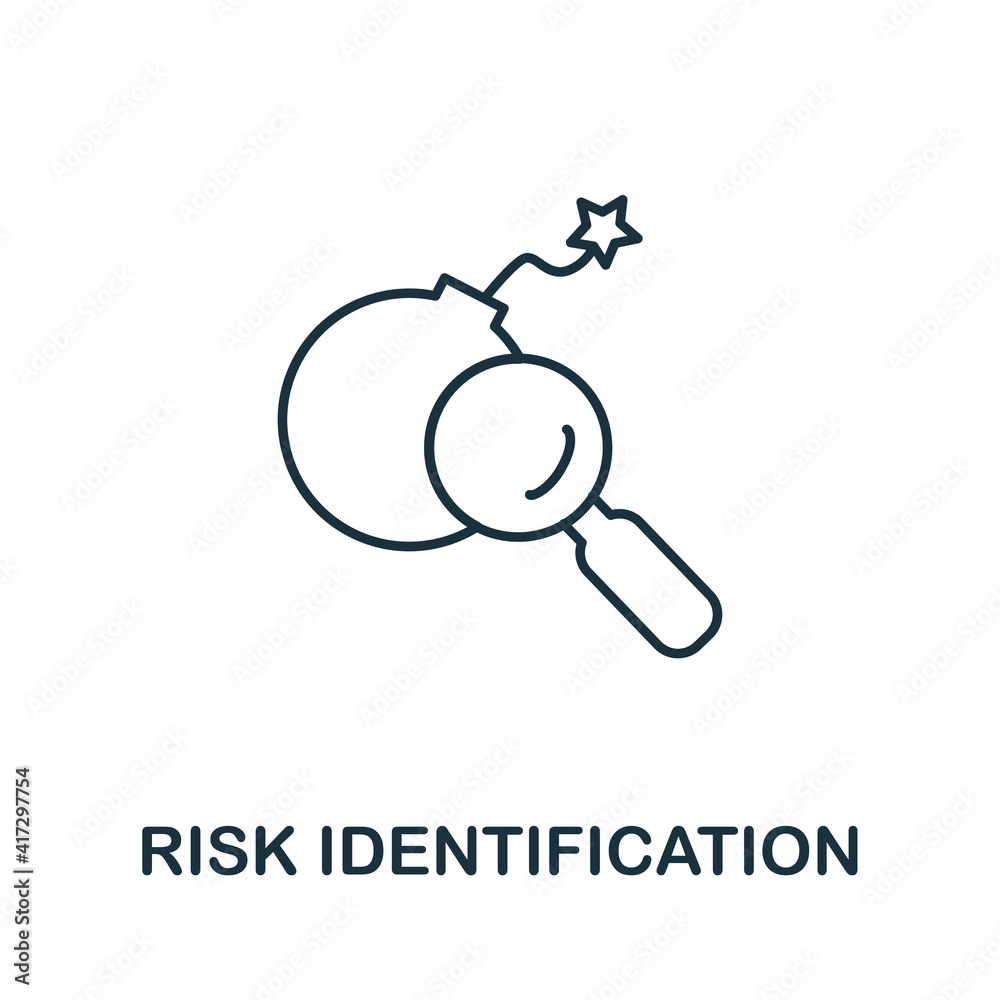 Risk Identification icon. Simple element from risk management ...