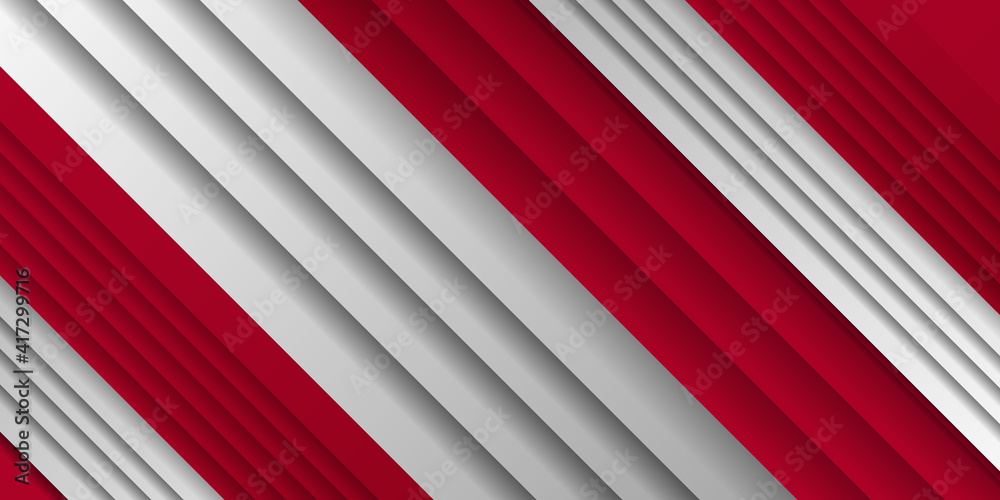 Abstract red and white silver background. Abstract red and grey tech ...