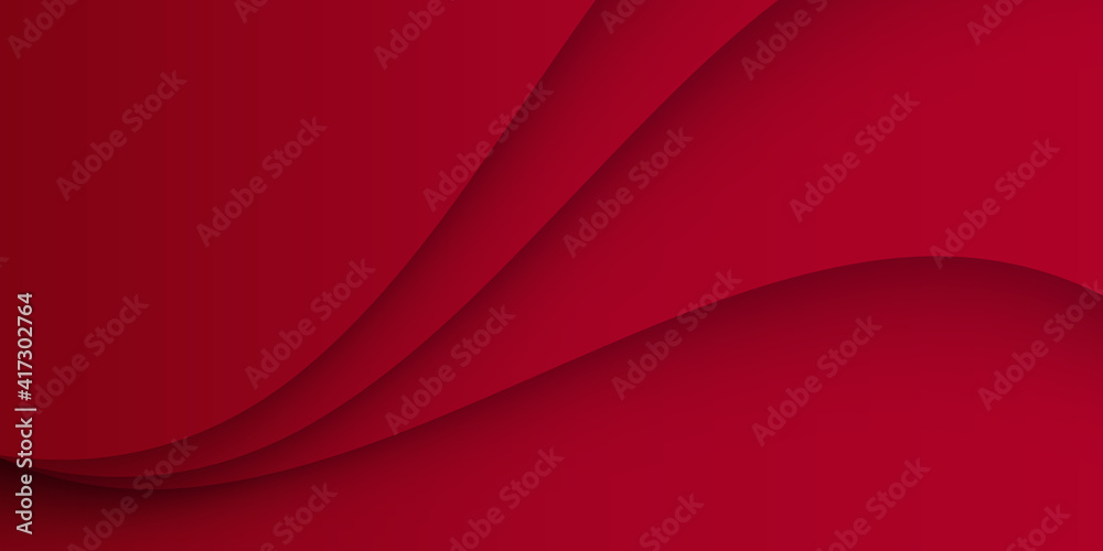 Modern Red Wave Abstract Business Presentation Background Elegant Shiny Wavy Red Background