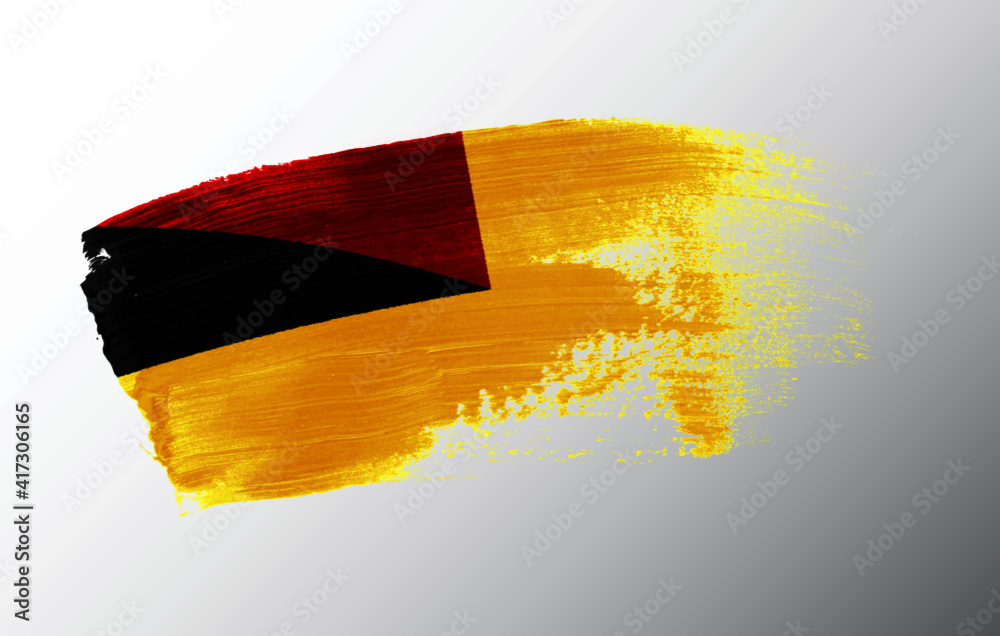 Negeri Sembilan, Malaysia flag illustrated on paint brush stroke Stock ...