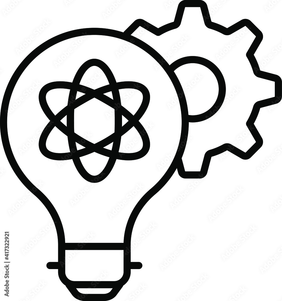 Industrial Innovation Concept, 4ir Vector line Icon Design, Internet of ...