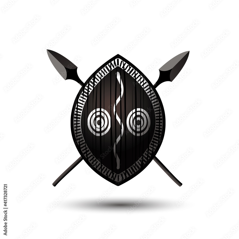 vector african shield creative logo Stock Vector | Adobe Stock