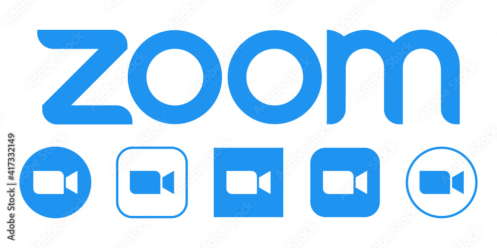 Vetor de Zoom Video Communications. Zoom logo. Application for video ...