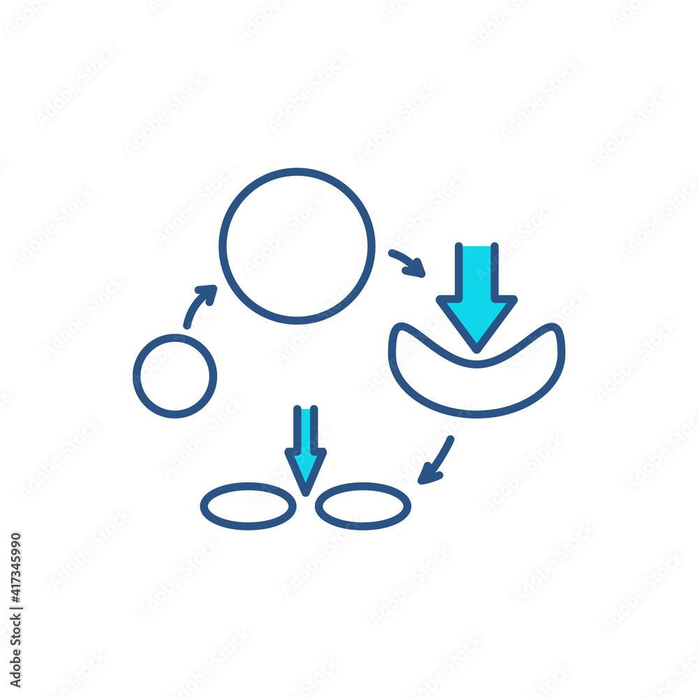 Cavitation process RGB color icon. Small gas bubbles. Affection by high ...