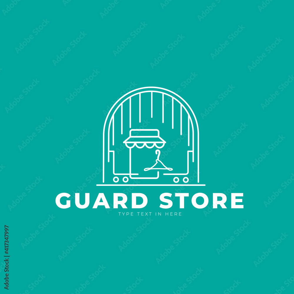 Graphic illustration or logo with the concept of a shop that sells ...