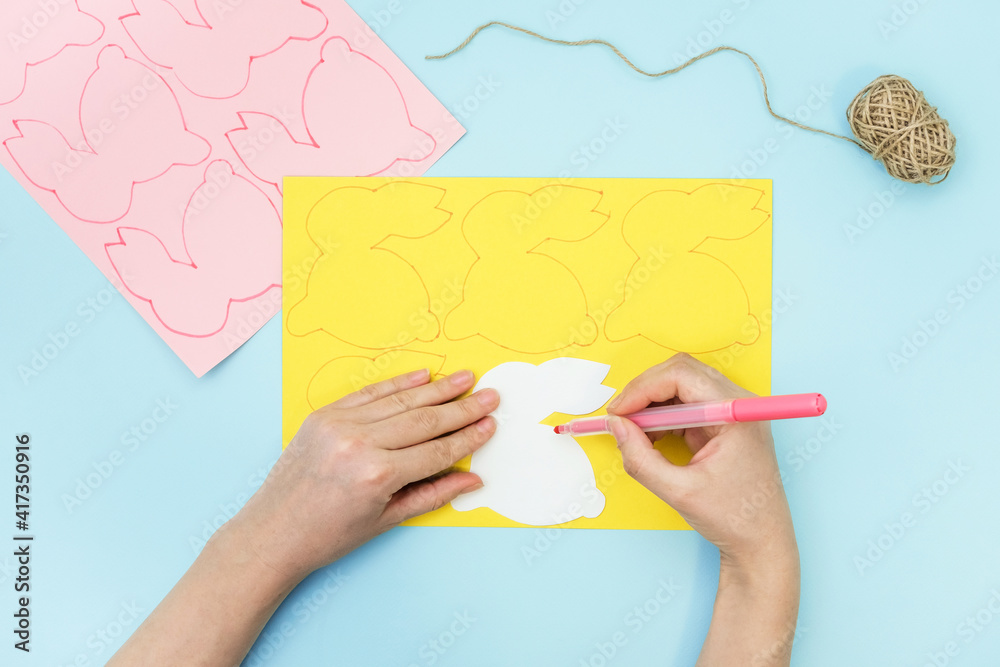 Foto de DIY easter decoration. Step-by-step instruction: how to create ...