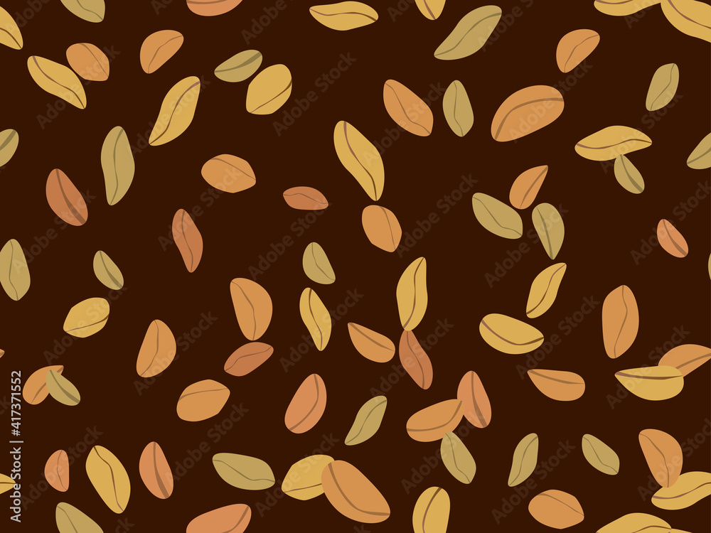 Peanut seamless pattern. Roasted peanuts. Background design for ...