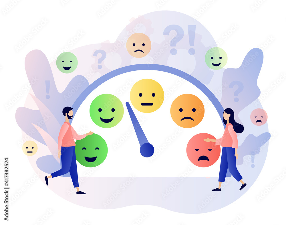 Mood concept. Emotions scale. Excellent, good and normal, bad and awful ...