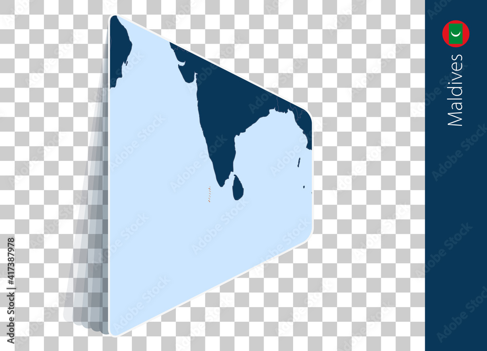 Maldives map and flag on transparent background. Stock Vector | Adobe Stock