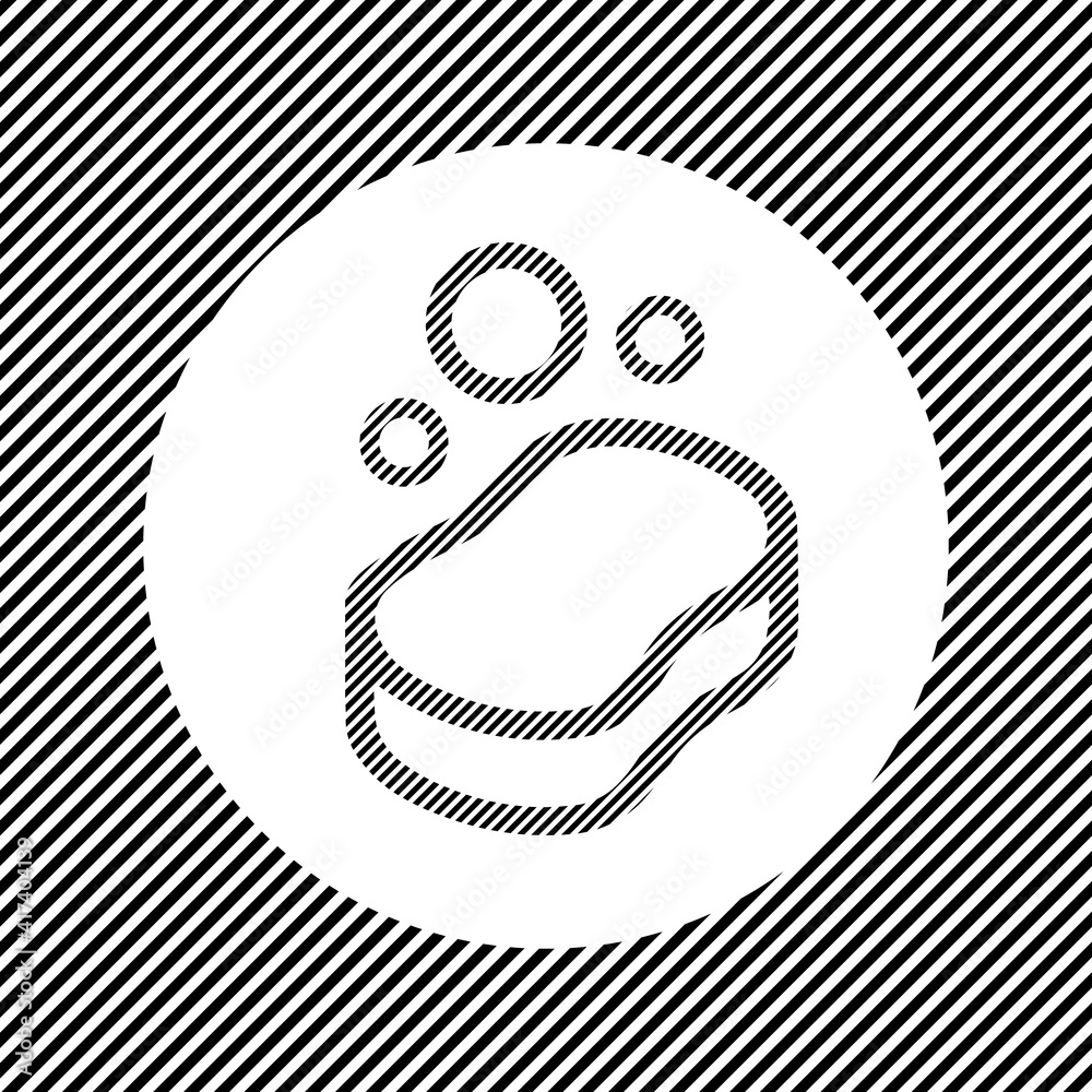 Vecteur Stock A large soap symbol in the center as a hatch of black ...