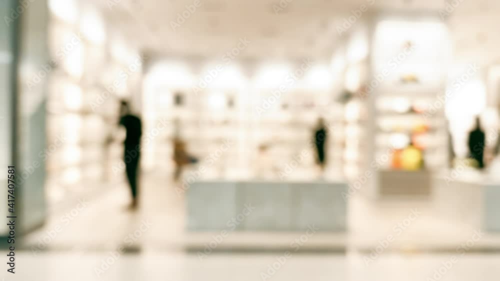 Abstract blurred interior background of modern shopping mall. Blurred ...