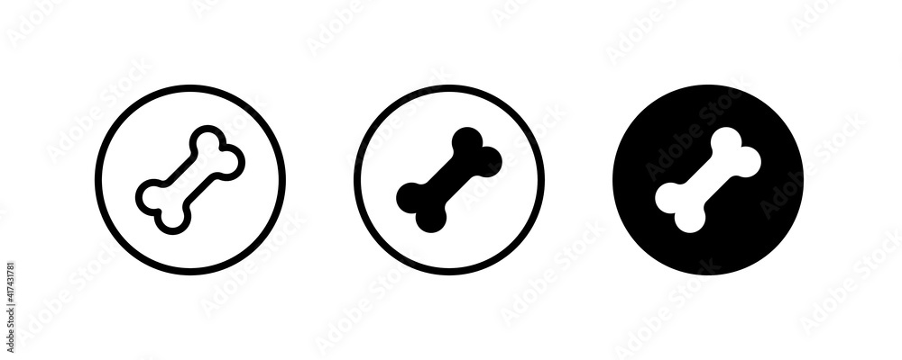 bones icon. Joint flat icon. Bone single high quality outline symbol of ...