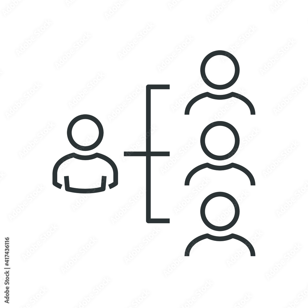 Hierarchy icon, organization chart sign. Company organization hierarchy ...