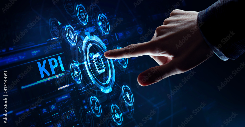 Internet, business, Technology and network concept. KPI Key Performance ...