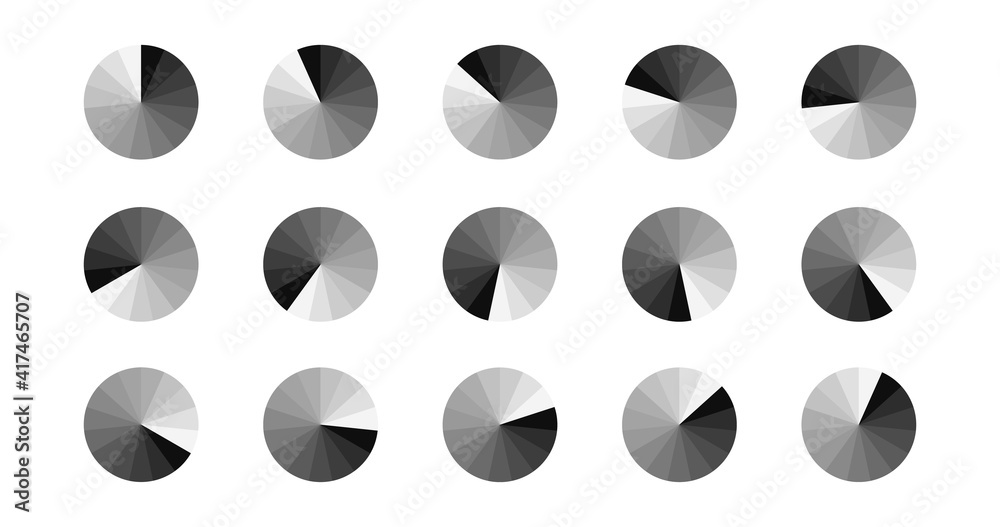 Vector large set loading and buffering icons. Stock Vector | Adobe Stock