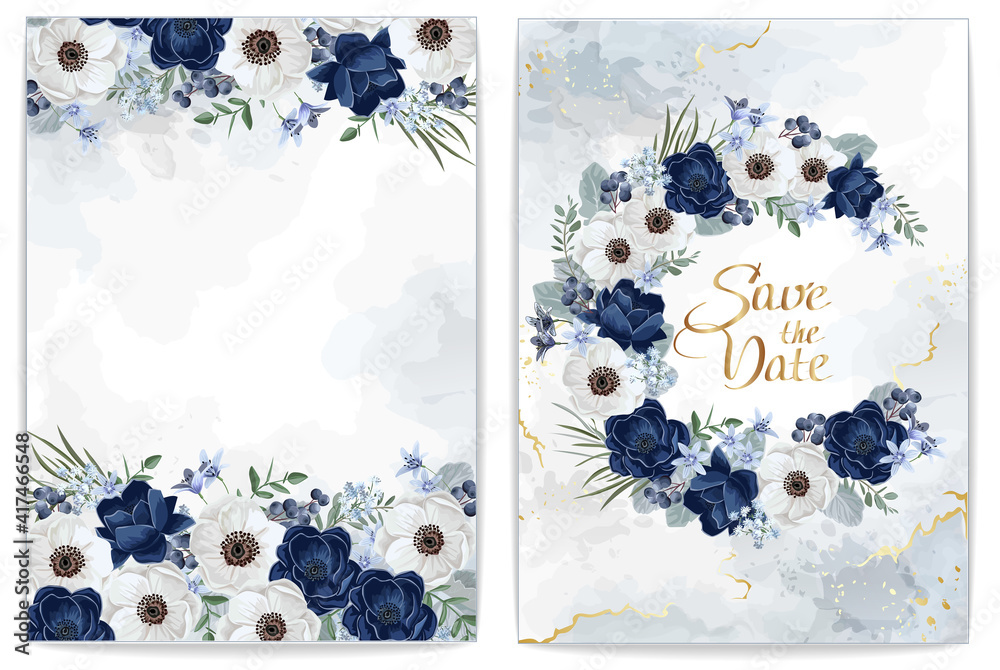 Blue Wedding Borders