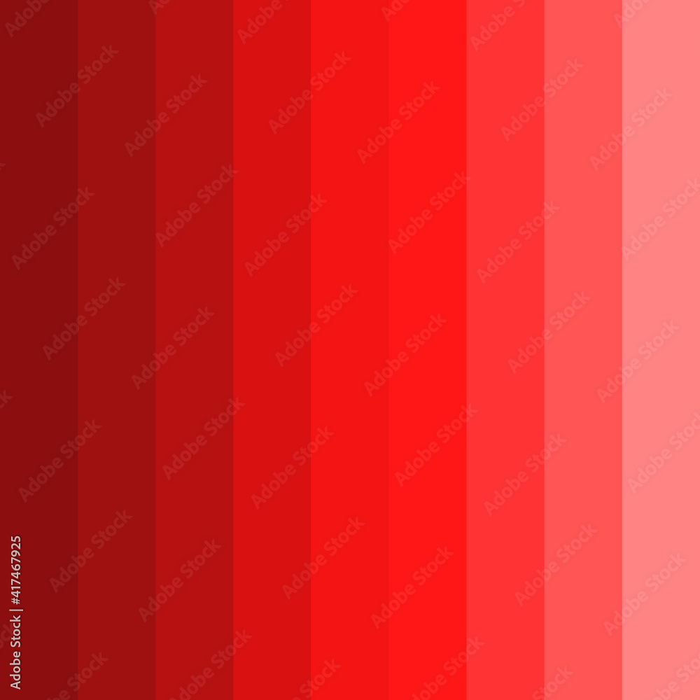 Vector palette of red color shades. Red color spectrum icon. Stock ...