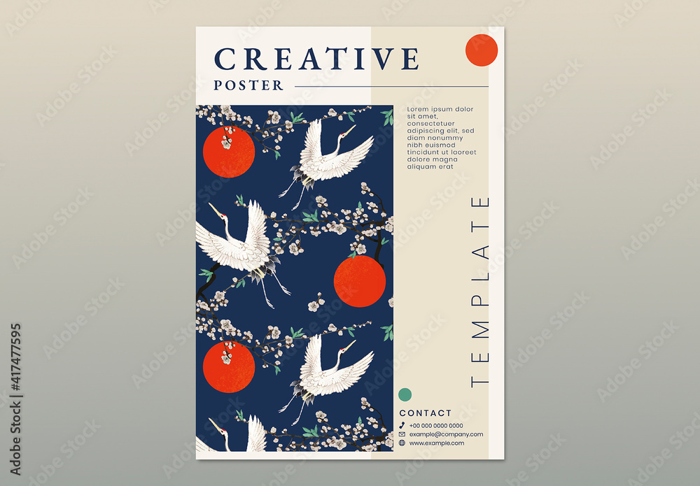 Japanese Pattern Poster Layout Stock Template | Adobe Stock