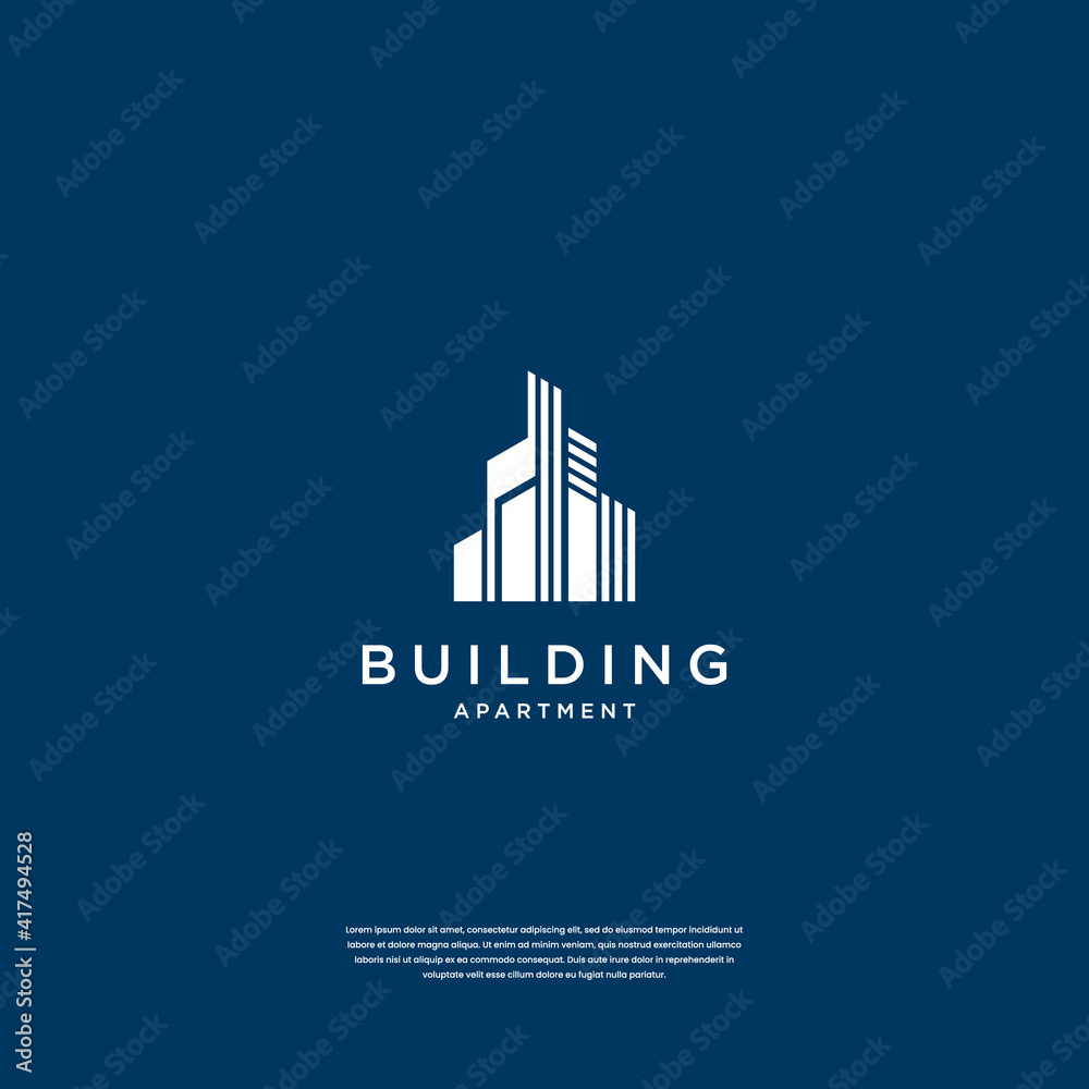 Abstract building structure logo design real estate, architecture ...
