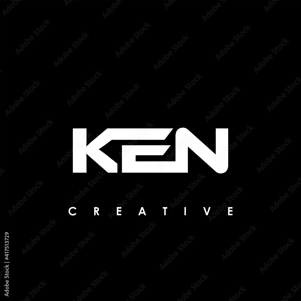KEN Letter Initial Logo Design Template Vector Illustration Stock ...