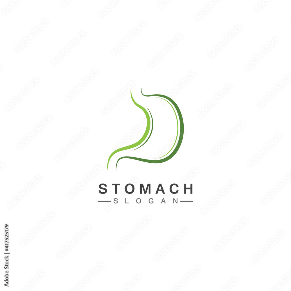 Stomach Logo vector illustration design - creative Gastroenterology ...