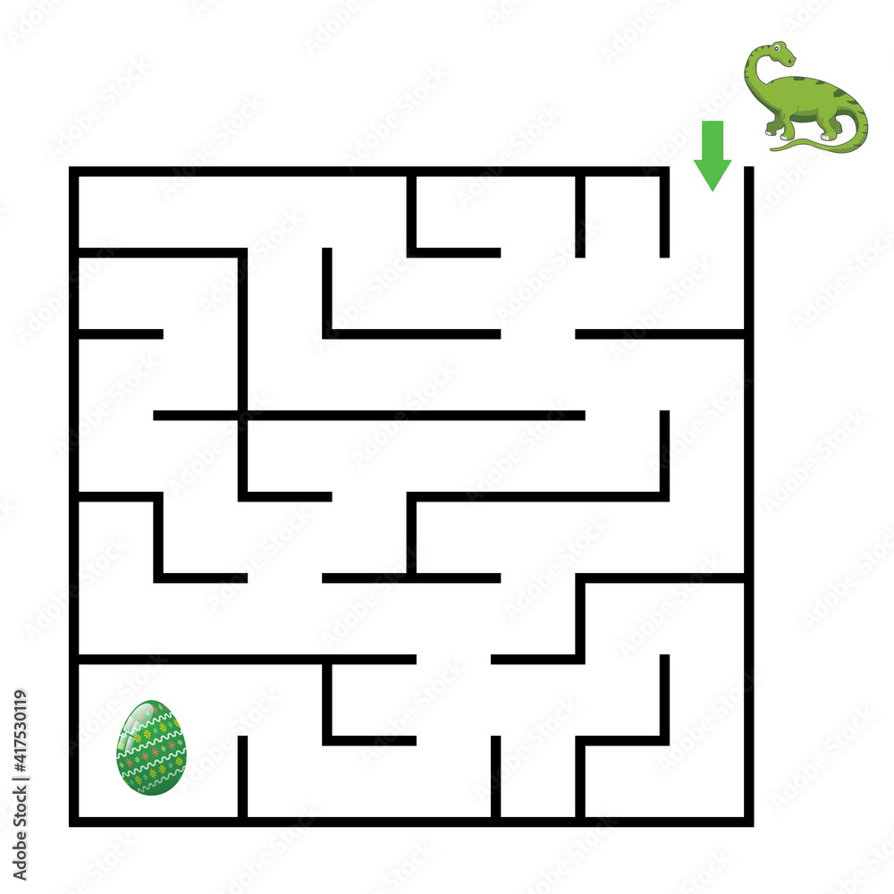 dinosaur Mazes for Kids. Maze games worksheet for children with ...