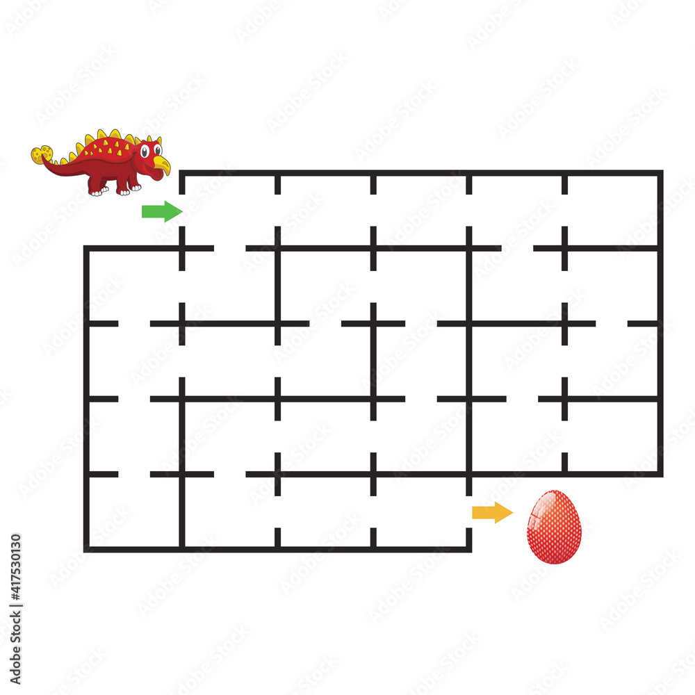 dinosaur Mazes for Kids. Maze games worksheet for children with ...
